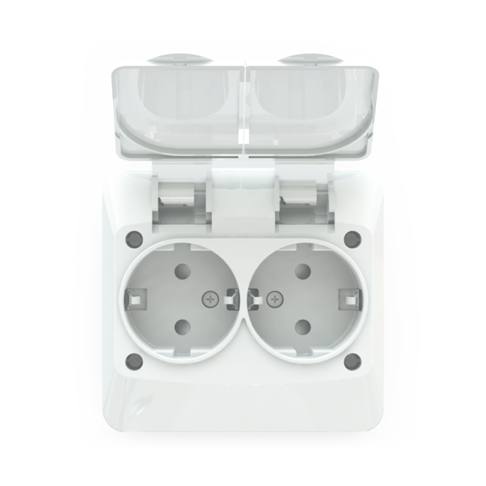 Pistorasia uppo Opal Pro IP44 2-osainen, uppoasennettava - Tuontitukku ...