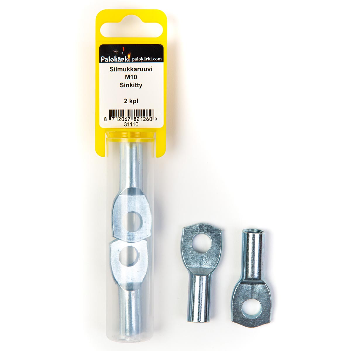 Silmukkaruuvi M10 sinkitty 2kpl Silmukassa M-kierteinen sisäkierre ...