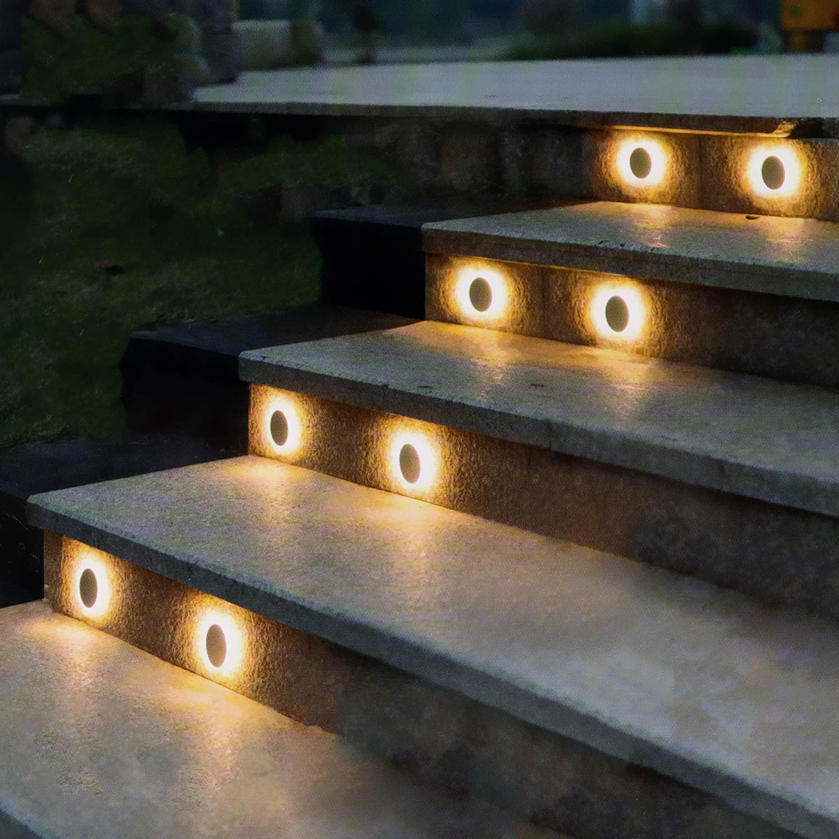 Terassivalosarja led 360° 4-osainen Upotettavat valot terassille ...