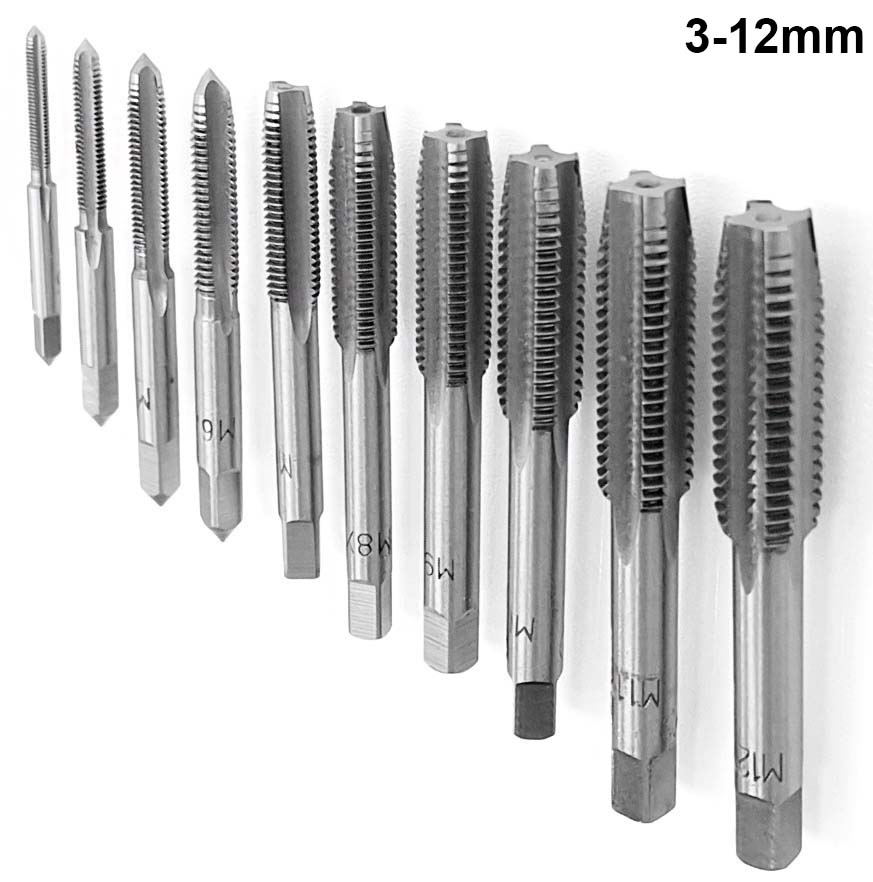 Kierretappisarja 10-osainen käsikierre Kierretapit M3-M12 - Tuontitukku.fi verkkokauppa