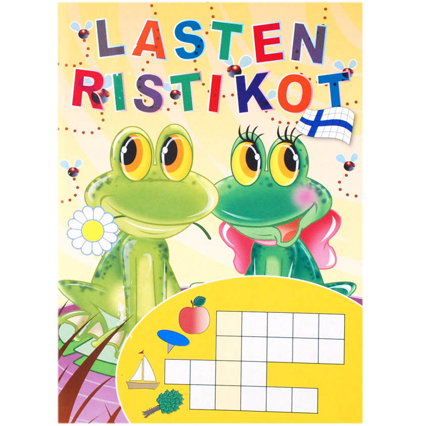 Lasten Ristikot A5 32 sivua Ristikkokirja lapsille, mukana ratkaisut ...