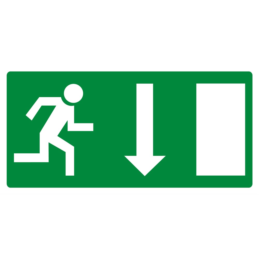 Opaste poistumistie nuoli alas 30x15cm Jälkivalaiseva poistumistie ...