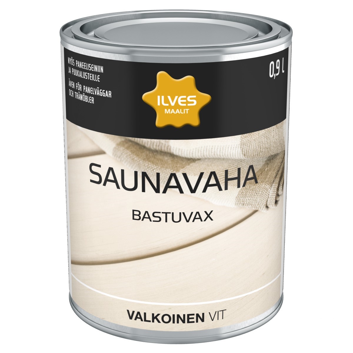 Saunavaha valkoinen 0,9L Ilves Sopii lauteille, seinille, katolle ym ...