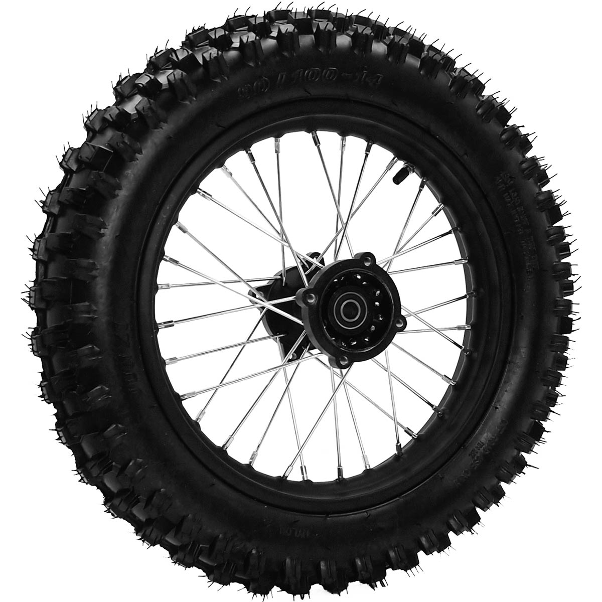 Takavanne 14" + rengas 90/100-14 MxTire Crossin rengaspaketti, akseli ...
