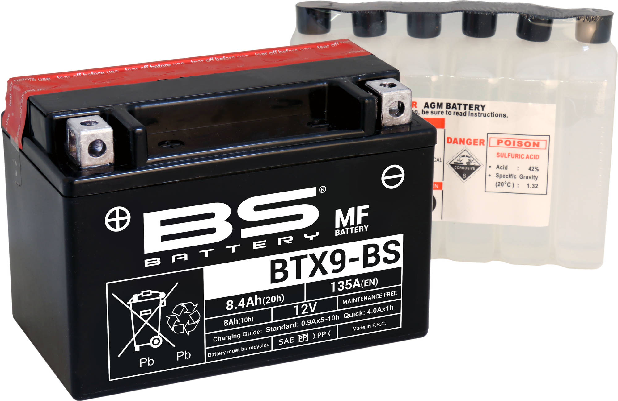 Akku BS Battery BTX9-BS MF (cp) 3.1833kg Huoltovapaa pienkoneakku AGM ...