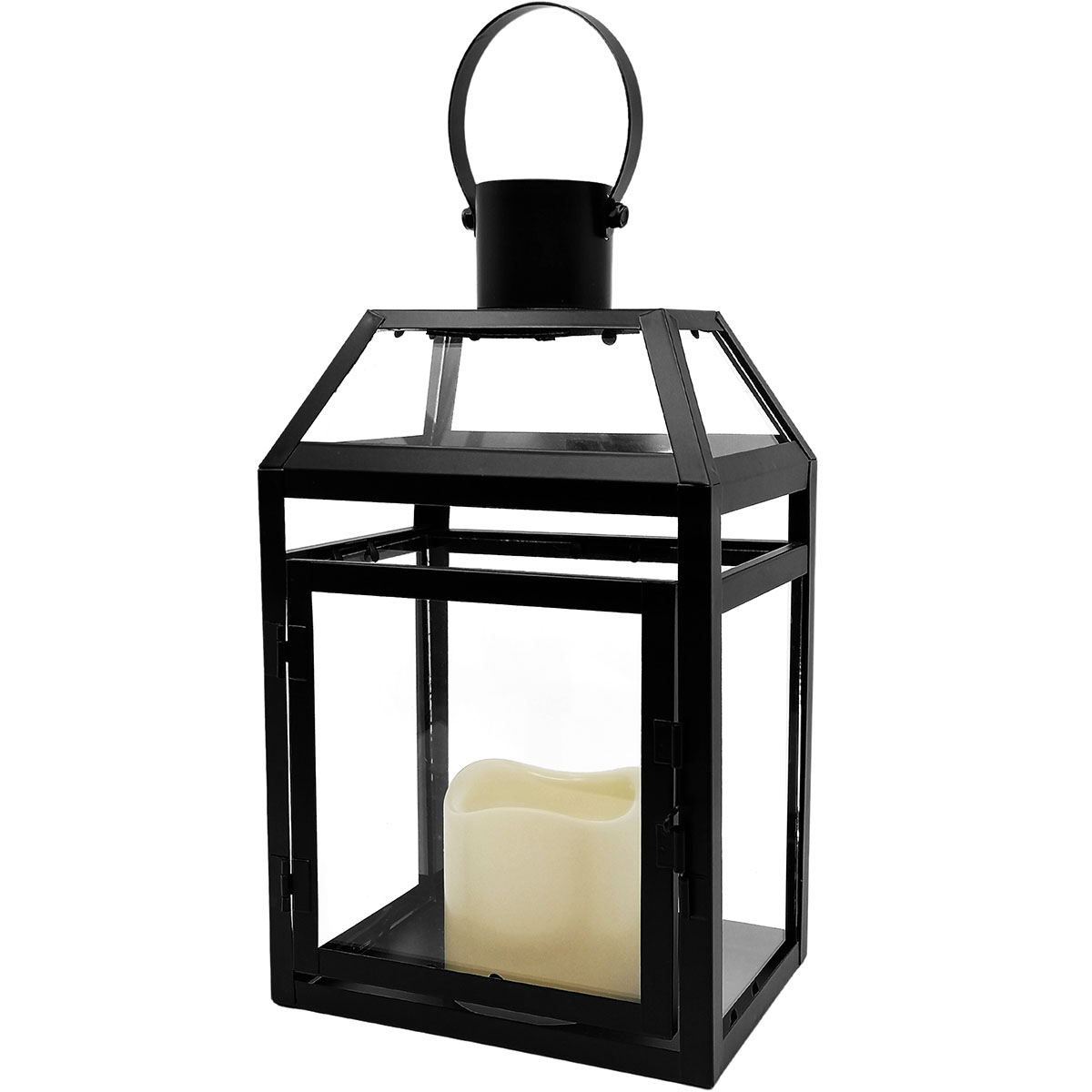 Lyhty Kartano led-kynttilällä 28cm Paristokäyttöinen led-kynttilälyhty ...