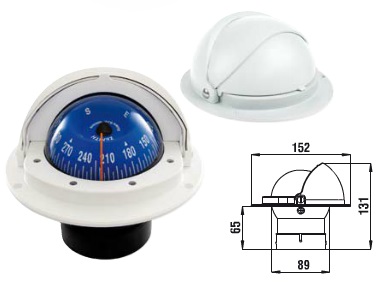 Riviera kompassi BZ4 led Grey / Blue Upotettava kompassi suojakuvulla ...