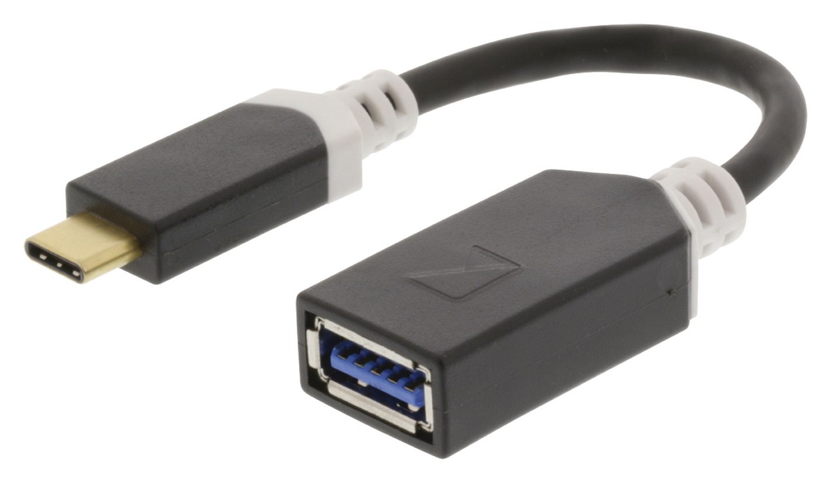 USB-kaapeli 3.0 C uros - A naaras 15cm Lataamiseen ja nopeaan ...