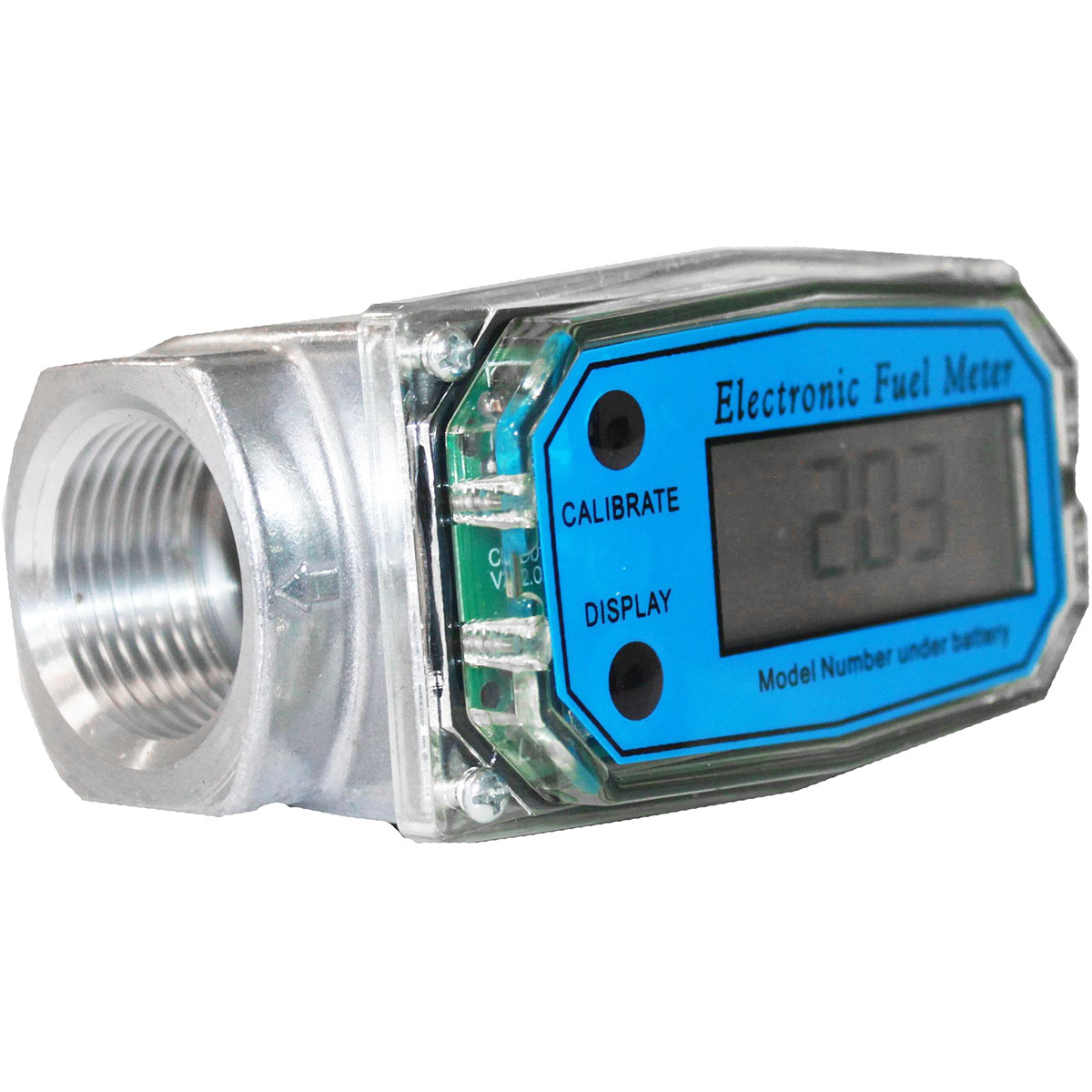 Virtausmittari digitaalinen 21bar Tankkauspistoolin mittari 10-120 l ...