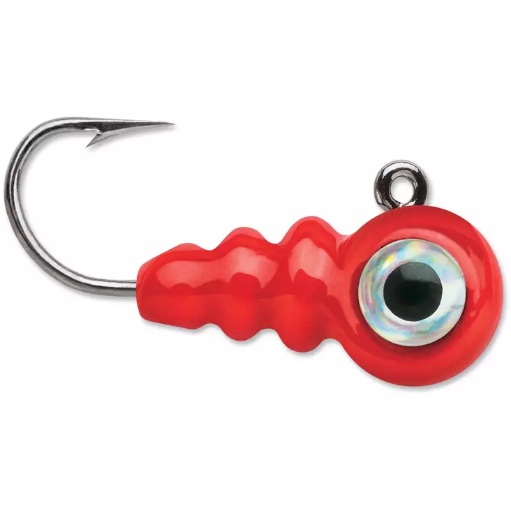 Mormuska Tungsten Larv Eye Jig 1,8 g Glow Red Punainen morri ahvenen ...