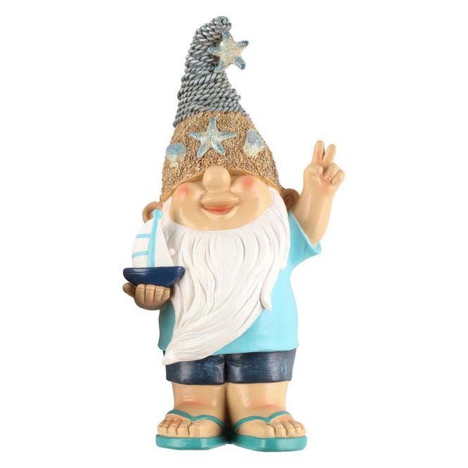 Puutarhatonttu Beach life vene kädessä 29 cm Pihakoriste puutarhatonttu ...