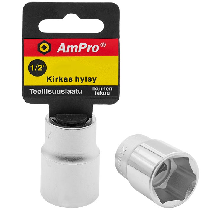 Kirkas hylsy 1/2" 17 mm Hylsy 6-kulmaprofiili, teollisuuslaatu ...