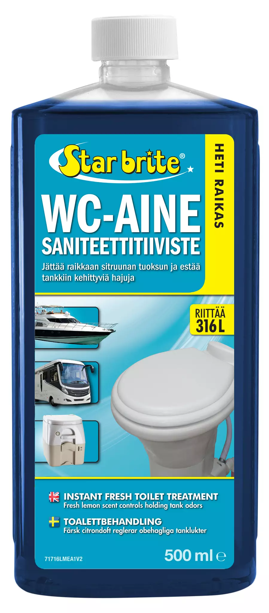 Star brite Wc-ainetiiv. sitruuna 500ml Septitankin saniteettineste ...