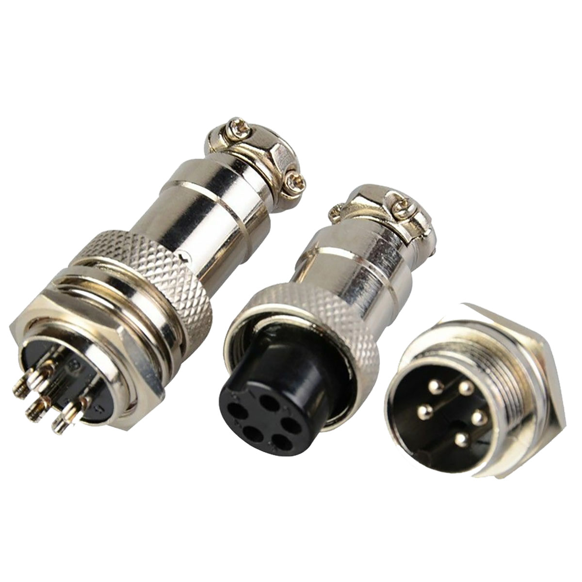 Liitin 7-pin GX16 metallinen kierre Uros ja naarasliitin - Tuontitukku ...