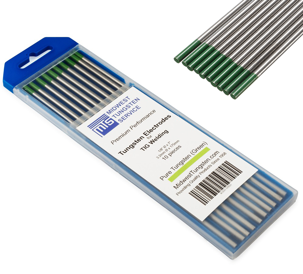 TIG ELEKTRODIT 10kpl 1,6mm ALUMIINI VIH. Tig electrode 10kpl, vihreä WP ...