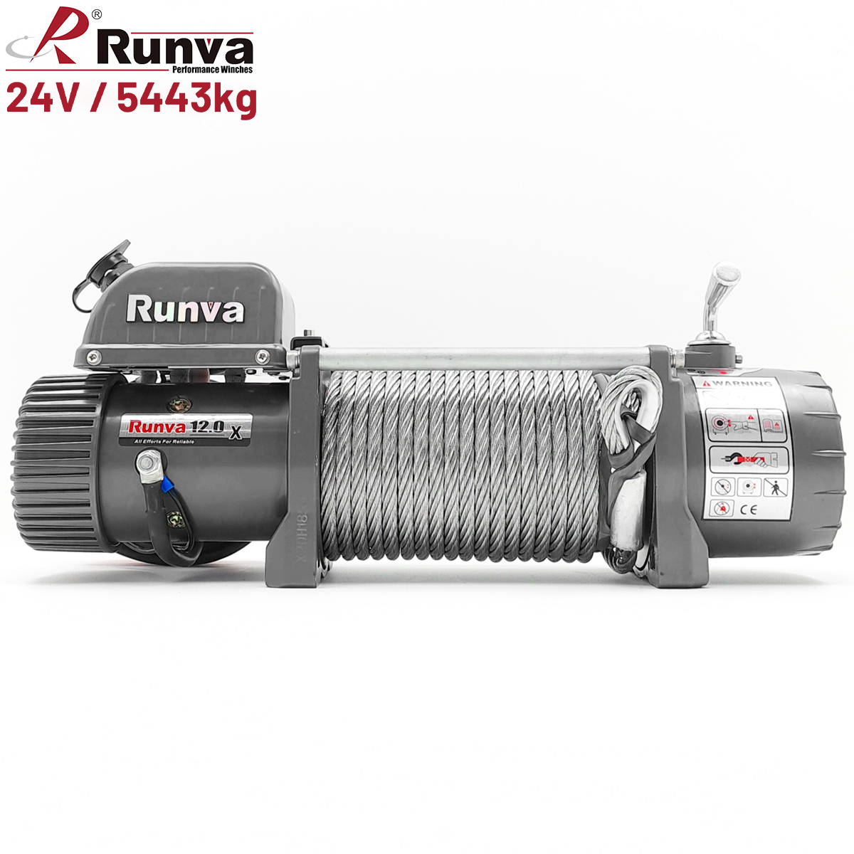 Vinssi Runva 24V 12000lbs 5443kg vaijerilla Vaijerivinssi EWX12000 ...