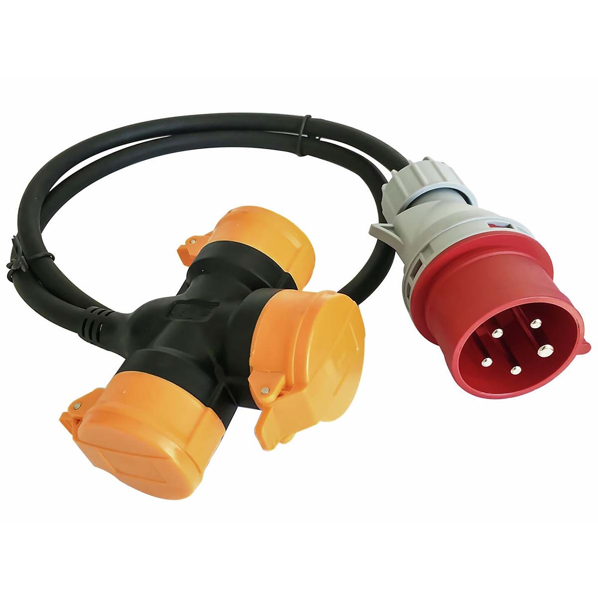 Adapteri voimavirta 1m 16A uros - 3x schuko Voimavirta-adapteri ...