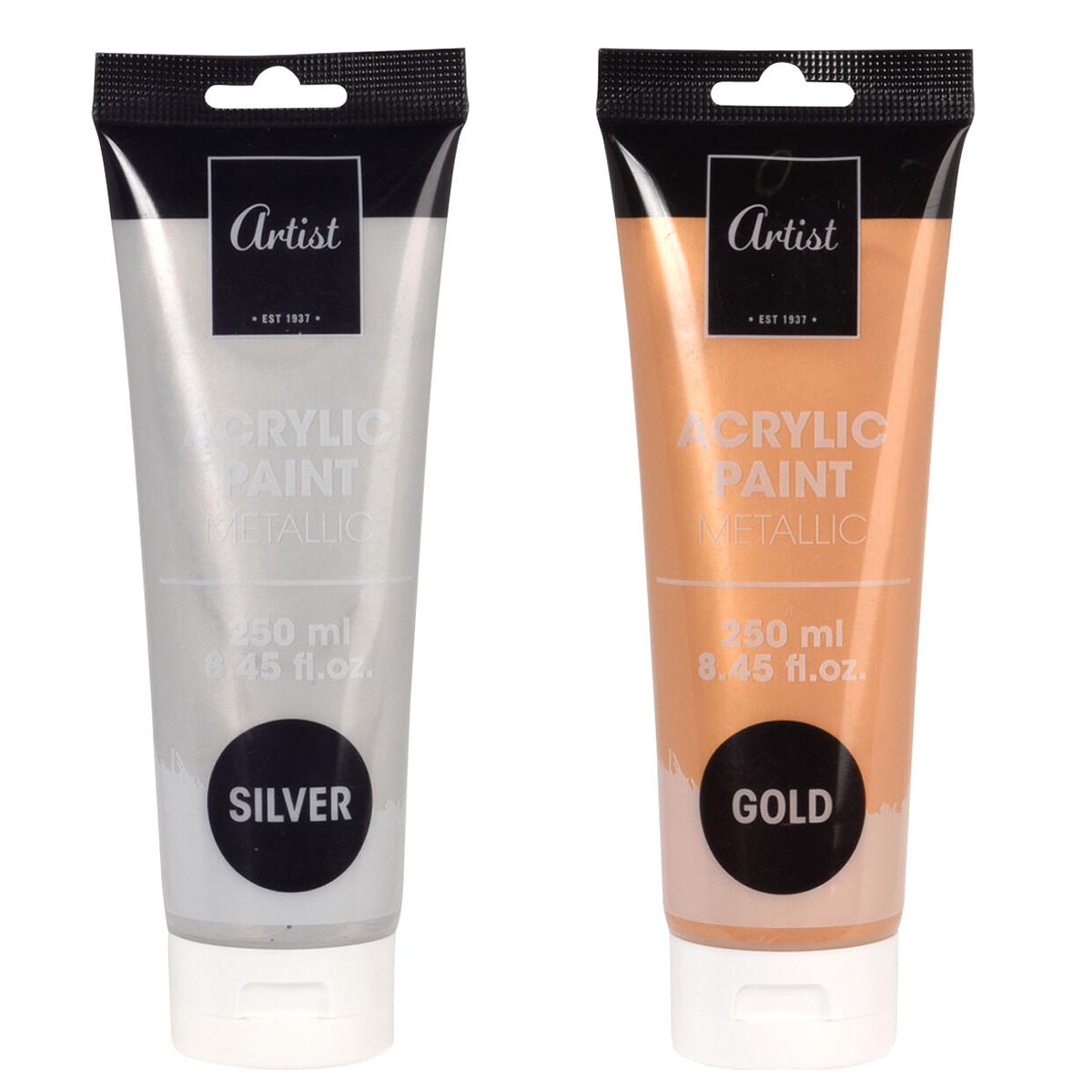 Akryyliväri metallic 250ml Akryylimaali, hopea tai kulta - Tuontitukku ...