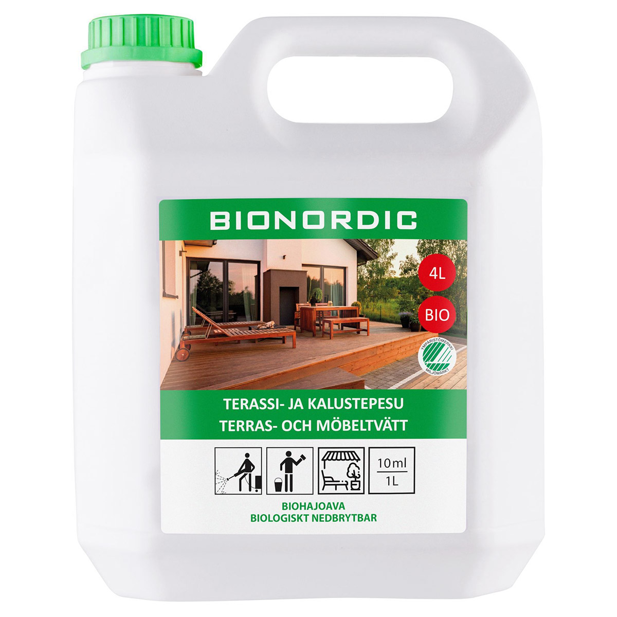 Terassi- ja kalustepesuaine 4L Bionordic Erikoispesuaine terassille ja ...