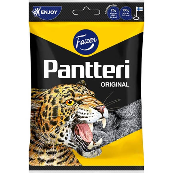 Fazer Pantteri Original 210g Salmiakkilakritsi makeiset - Tuontitukku ...