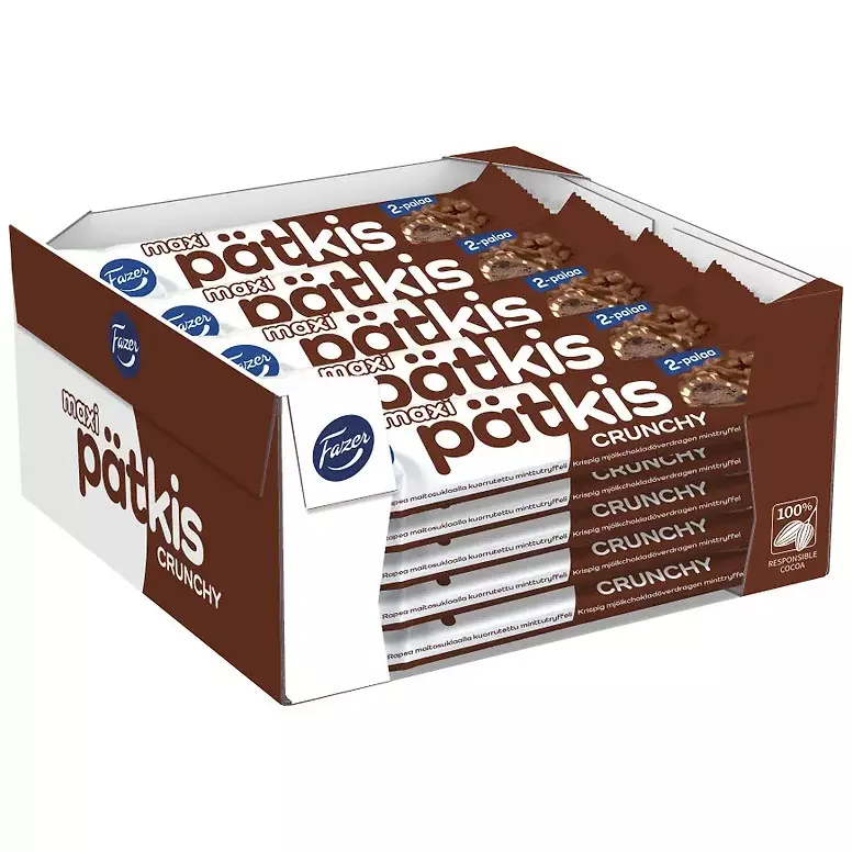 Fazer Pätkis Maxi Crunchy patukka 20x55g Tukkupakkaus Pätkis Crunchy ...