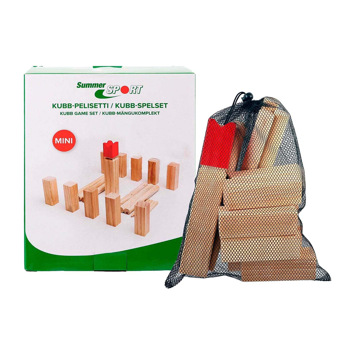 Kubb-pelisetti mini Summer Sport Hauska ulkopeli koko perheelle - Tuontitukku.fi verkkokauppa