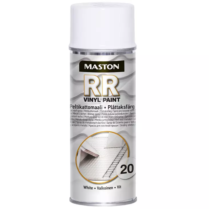 Maston spraymaali RR 20 valkoinen 400ml Vinyylimaali peltikaton ...