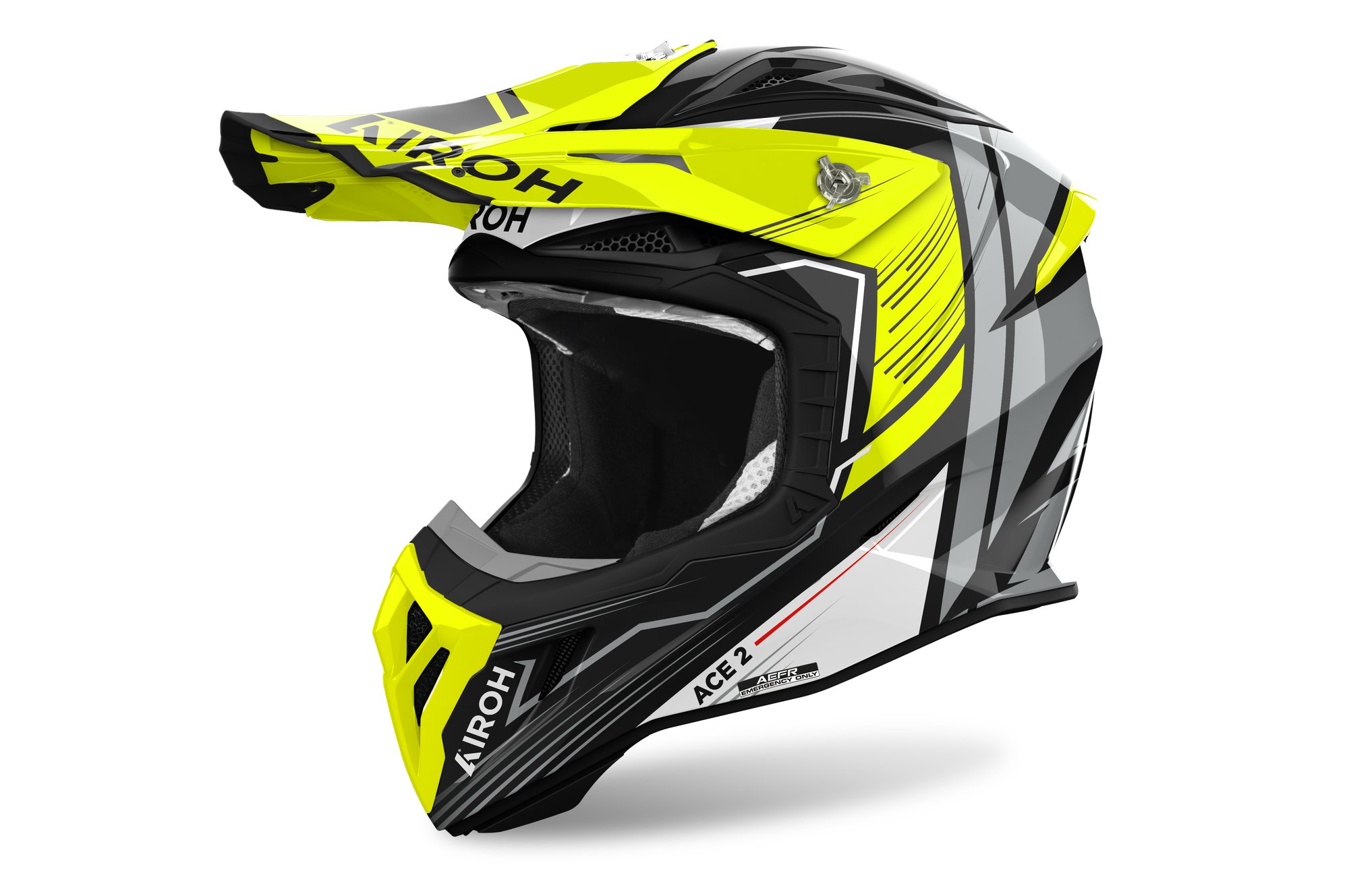 Airoh Kypärä Aviator Ace 2 Engine keltainen kiiltävä XL Motocrosskypärä ...