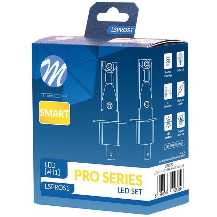 LED polttimo Pro Smart H1 12V 2kpl Tehokas polttimopari, 6000 K ...