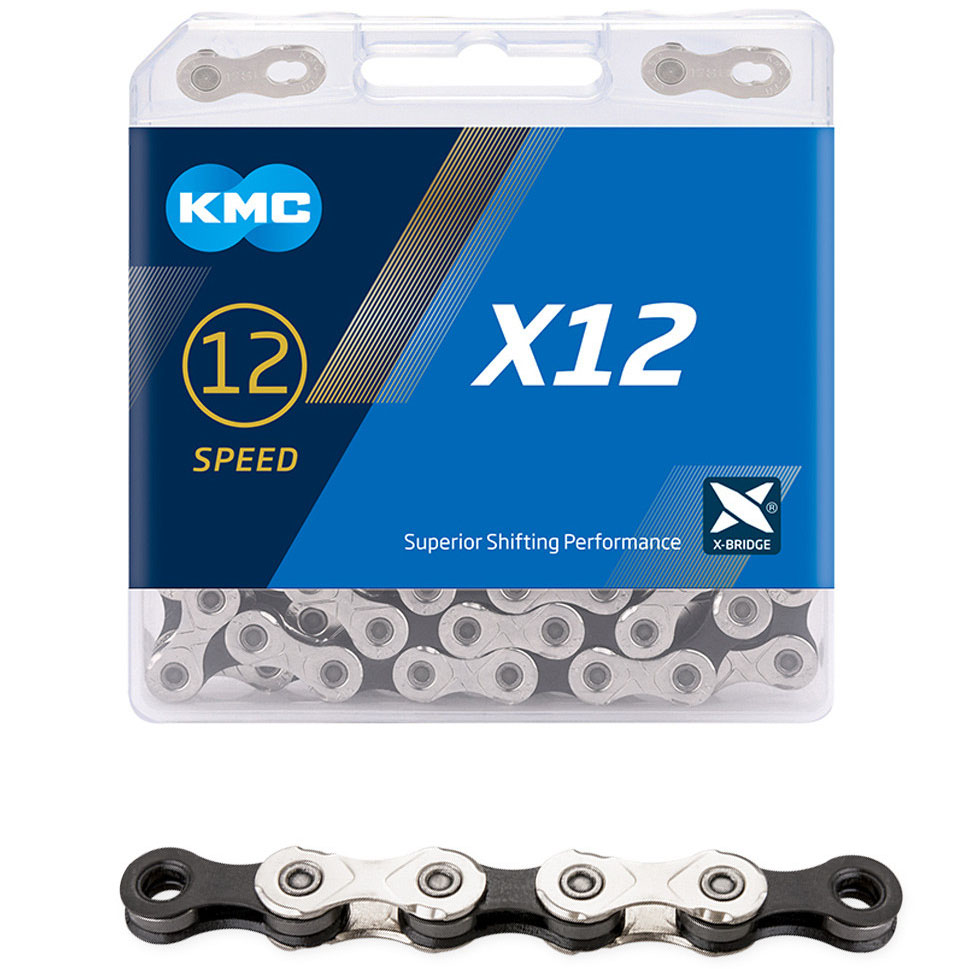 Ketju 12-v KMC X12 1/2 x 11/128" Polkupyörän ketju Silver/Black, 126L ...