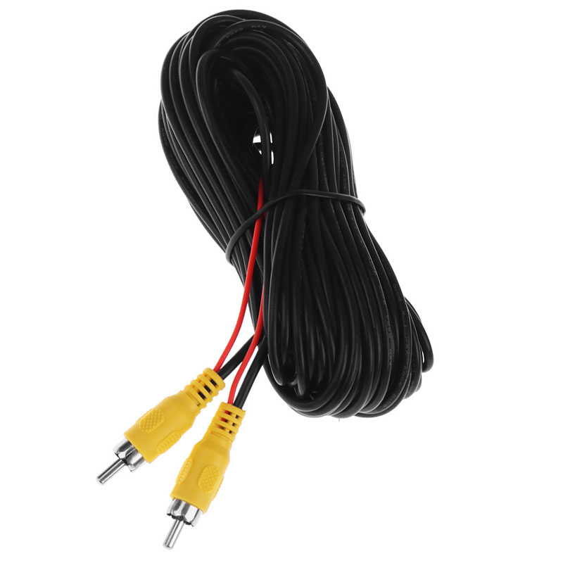 RCA kaapeli 2 x RCA uros 10m Peruutuskameran johto 2 x RCA urosliitin - Tuontitukku.fi verkkokauppa