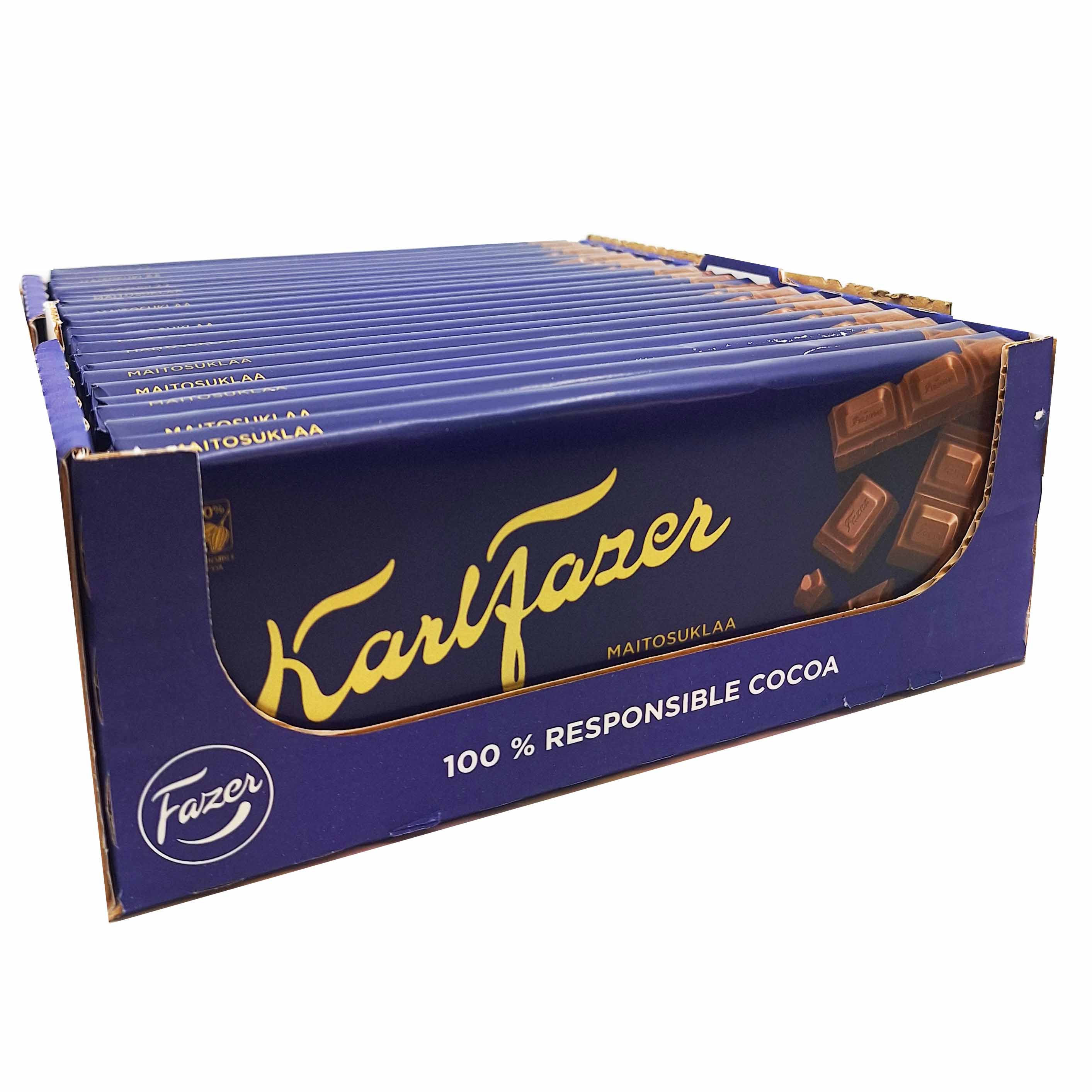Fazer sininen maitosuklaalevy 200g 22kpl Tukkupakkaus suklaalevyjä ...