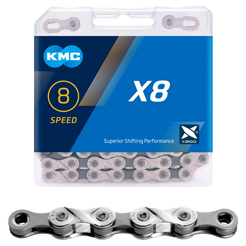 Ketju 6/7/8-v KMC X8 1/2 x 3/32" 114L 6/7/8-vaihteinen ketju Silver ...