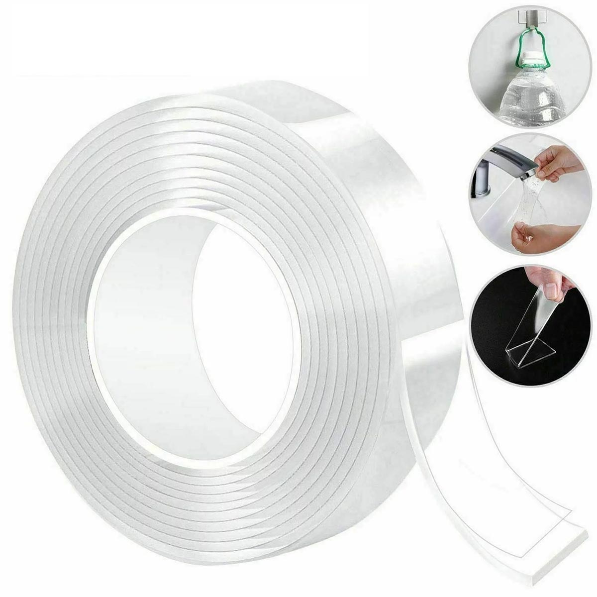 Nanoteippi 30mm x 1m Kaksipuolinen, kirkas teippirulla - Tuontitukku.fi ...