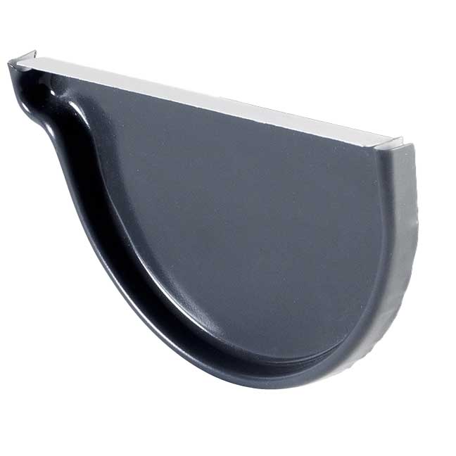 Vesikourun pääty oikea musta Warma vesikourun oikea päätypala ...