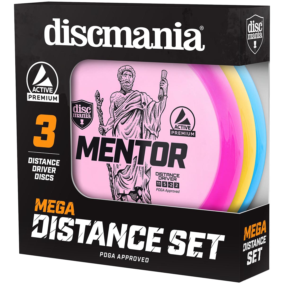 Discmania Frisbeegolf kiekkosetti 3 kpl Mega Distance Kolme premium ...
