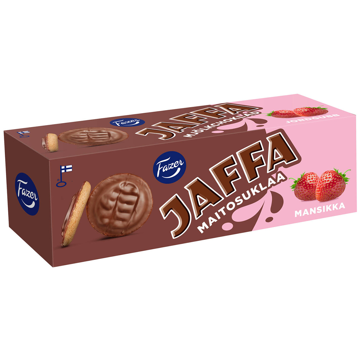 Fazer Jaffa keksi suklaa-mansikka 150g Klassikko Jaffakeksi maistuu ...