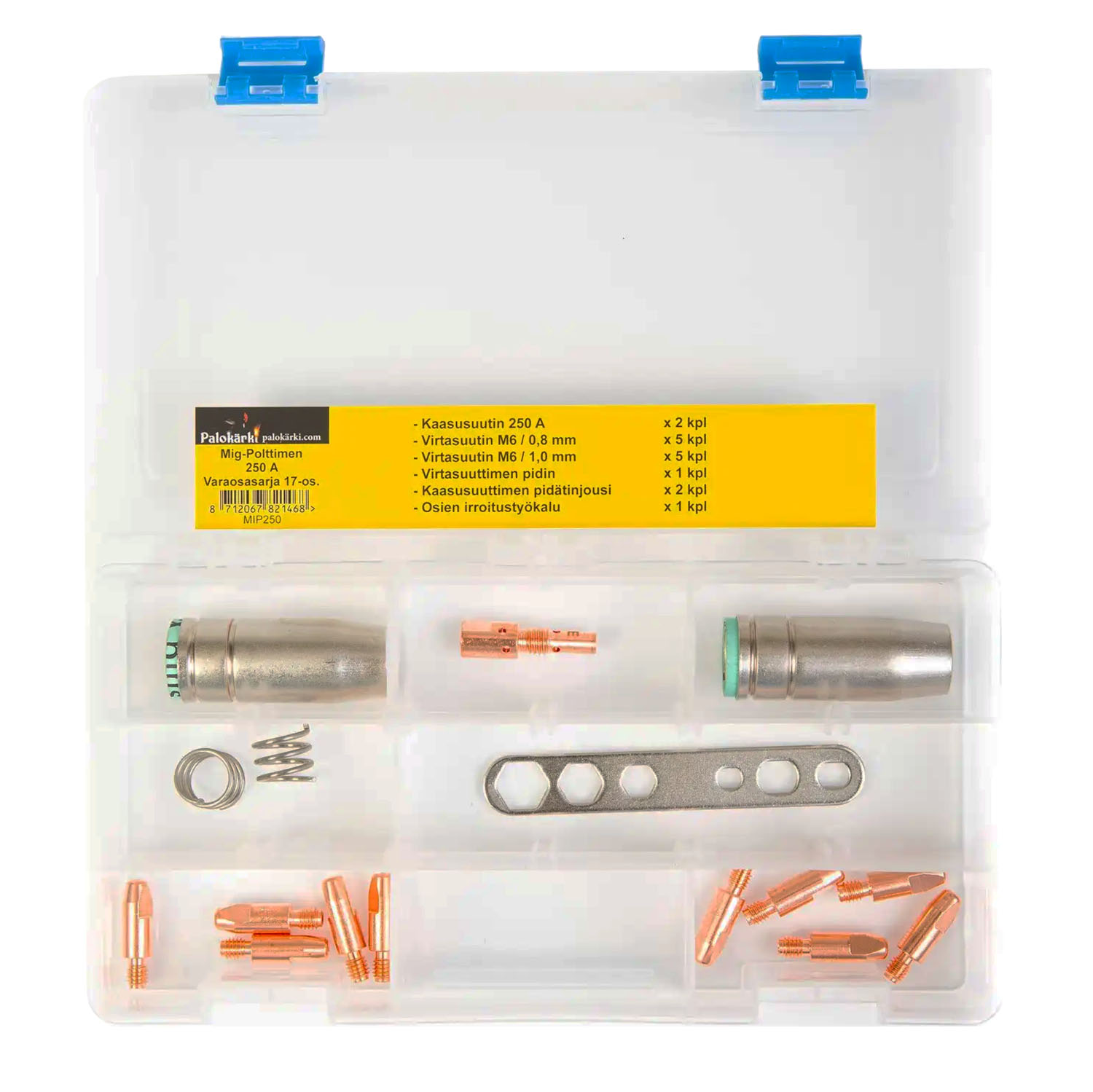 Mig-poltimen 250 A varaosasarja 17-os. Yleisimpiin mig -polttimiin ...