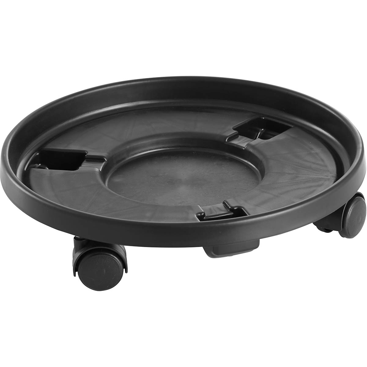 Siirtoalusta renkailla pyöreä 33cm Näppärä ruukunalunen pyörillä ...