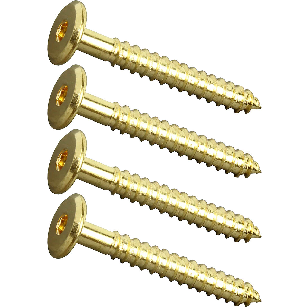 Huonekaluruuvi 6,3x50mm 4kpl Messingöidyt teräsruuvit puukierteellä ...