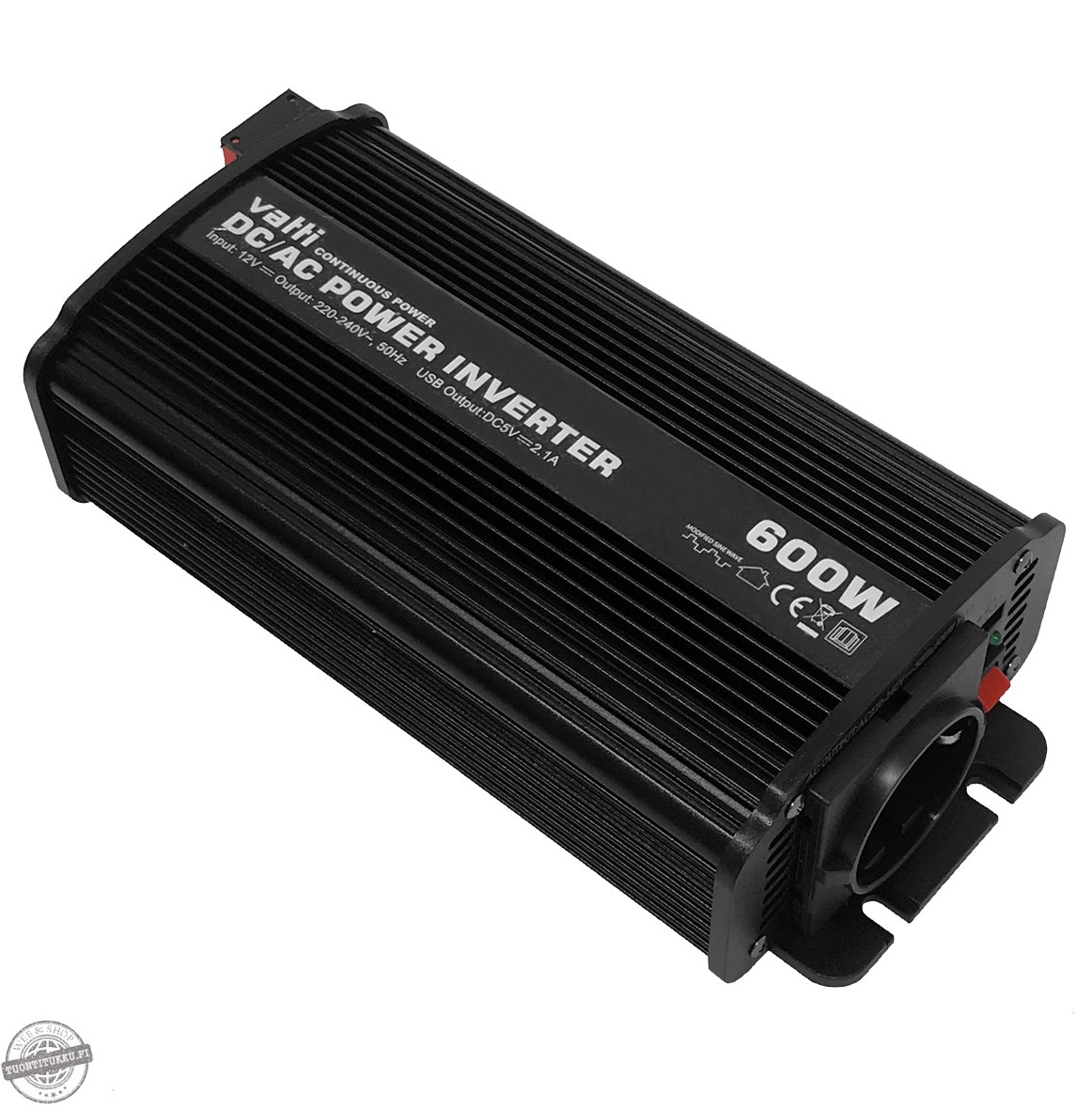Invertteri 12V 600W Vatti Matkailuautoon, veneeseen ja mökille ...