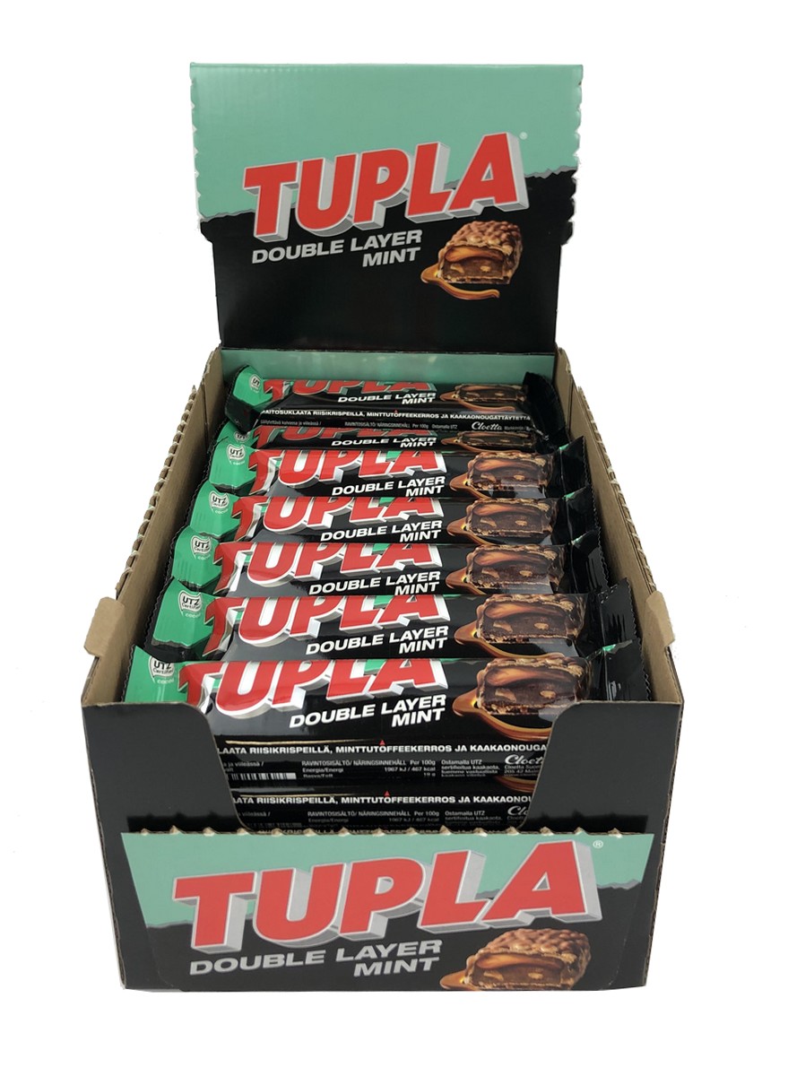 Tupla Double Layer Mint suklaapatukka 50g 42kpl Tukkupakkaus ...