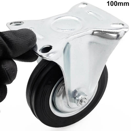 Kalustepyörä 100mm kiinteä ABS-vanne Kalustepyörä, kantavuus 90kg ...