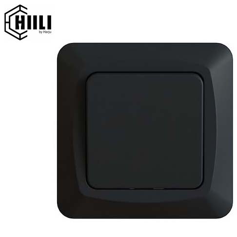 Kytkin 1/6 upotettava musta Hiili IP20 Tyylikäs mattamusta ...
