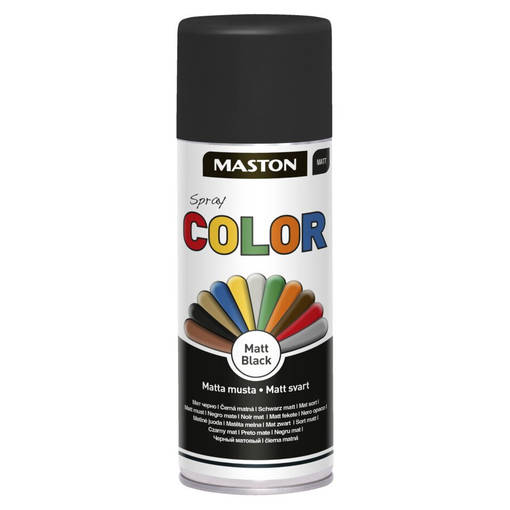 Maston spray Color Mattamusta 400ml Monikäyttöinen spraymaali ...